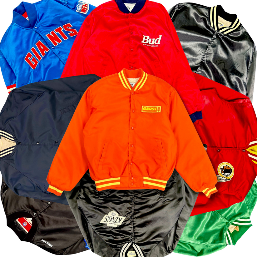 USA Satin Baseball Jacket – VINTAGE BROTHERS WHOLESALE